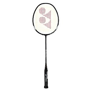 YONEX Muscle Power 29 Carbon Graphite Strung Badminton Racket with Full Racket Cover (Black/White) | for Intermediate Players | 85 Grams | Maximum String Tension - 30lbs