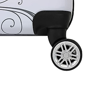 World Traveler Butterfly Polycarbonate Hardside Expandable Spinner Luggage with Enhanced Wheel System, 2-Piece Carry-On Set