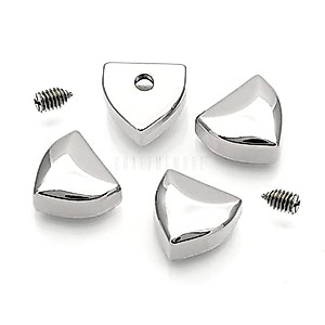 CRAFTMEMORE 3/8 Inch Belt Tip with Screw, Zipper Tip, Webbing Tip, Strap End Caps, DIY Sewing Craft 4 Pack SC31 - Pick Color (Silver)