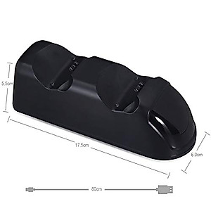 DERCLIVE Controller Charger Dual Controller Charging Dock Station with Charging Status Display Screen for PS4 / PS4 Slim / PS4 Pro Controller