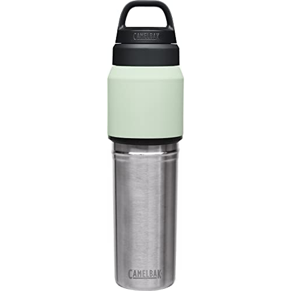 CamelBak MultiBev Water Bottle & Travel Cup – Vacuum Insulated Stainless Steel – Moss/Mint – 22 oz bottle & 16 oz cup