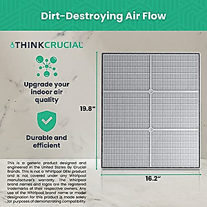 Crucial Air Replacement Air Purifier Filter - Compatible with Whirlpool Part # 8171434K, 1183054K - Fits Whirlpool Air Purifier Model AP450, AP45030HO, AP510 - Bulk (2 Pack)