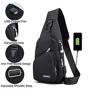 HERTL Waterproof Sling Bag With Card Bag Crossbody Bags for Women Trendy Crossbody Backpack for Men Women Sling Backpack Crossbody Sports Bag