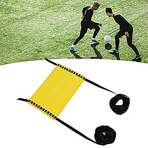 plplaaoo Agile Ladder Football Step Training Rope Ladder Agile Training Speed Ladder with Scale 6m 12 Rungs Workout Ladder for Ground Ladder Drills Speed Training Kit Set for Soccer Boxing Footwork