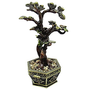 Bonsai Tree Jeweled Trinket Box with Austrian Crystals, #2
