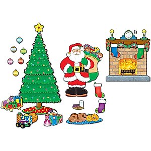 Carson-Dellosa CD-110062 Christmas Scene Bulletin Board Set, 59 Pieces