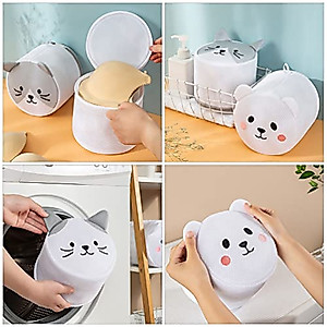 Cabilock Shoe Laundry Bag Sandwich Container 2pcs Mesh Laundry Bags Delicates Wash Bag Cartoon Cat Bra Wash Bags Travel Storage Organize Bag Clothing Washing Bags Sandwich Containers