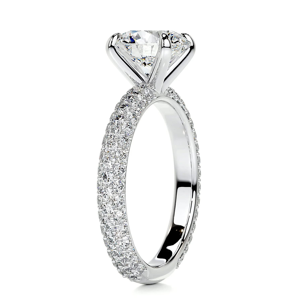 Ayafee 2.5 Carat (ctw) Round Cut Moissanite Engagement Ring for Her 925 Sterling Silver 10K 14K 18K Gold Women's Engagement Ring - 18K Gold