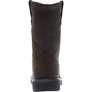 Wolverine Men's Floorhand Waterproof 10" Steel Toe Work Boot, Dark Brown, 10.5 W US