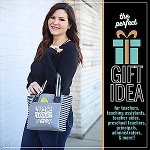 Brooke & Jess Designs Teacher Tote Bag for Work - Teacher Gifts for Women, Teacher Bag Best Teacher Appreciation Day Gift, Birthday