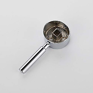 RXXR Single Faucet Handle Compatible with 40mm Tap Cartridge (Cartridge Stem 10 * 10mm) Faucet Replacement Handles Lever for Kitchen Basin Bathroom, Polished Chrome Finish