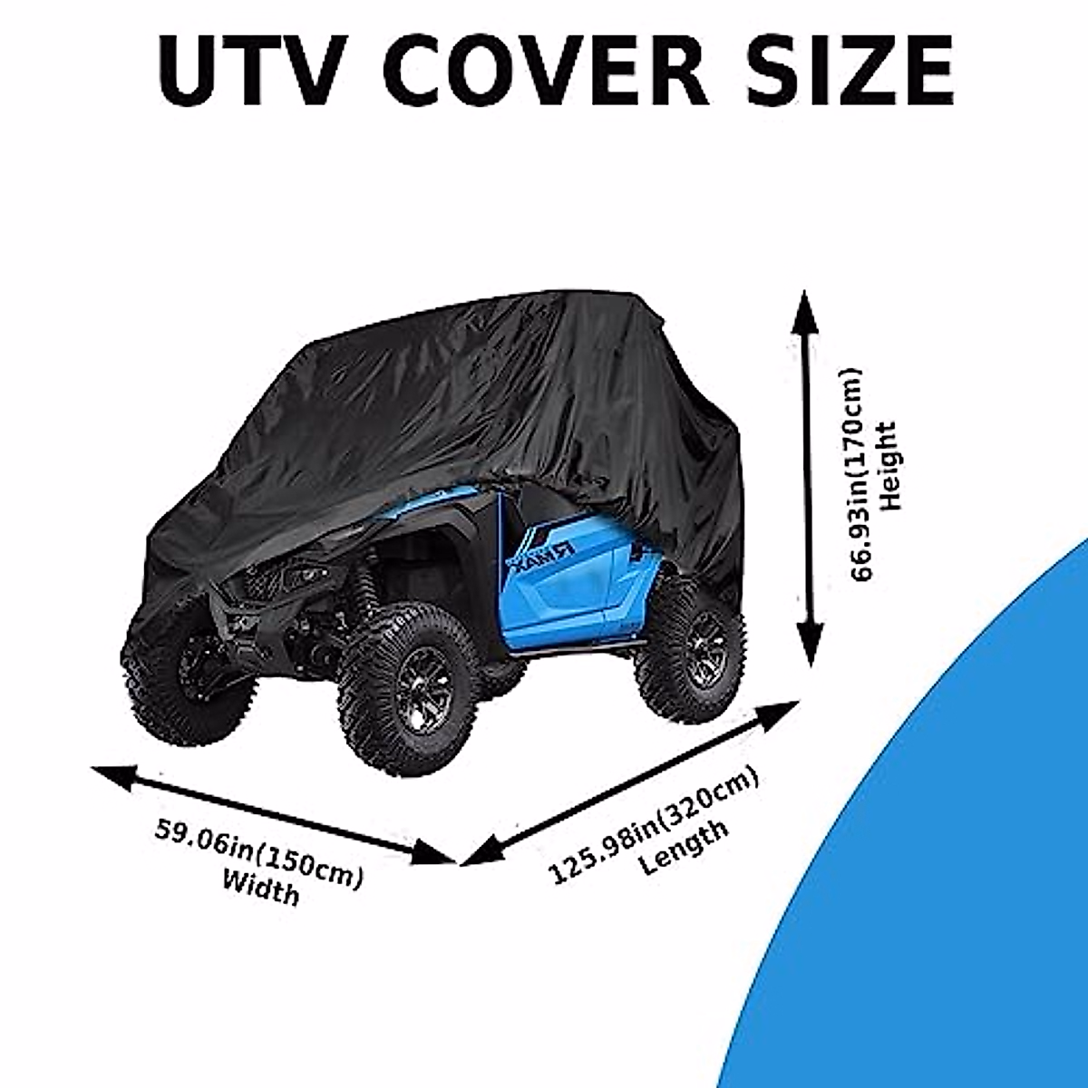 YONQIFON Yamaha UTV Cover 2 Seats, All-Weather Protection Waterproof Outdoor Heavy Duty Side by Side Covers Compatible with Yamaha Rhino 660,Viking 700,Wolverine 1000 850, Kawasaki Mule, Teryx