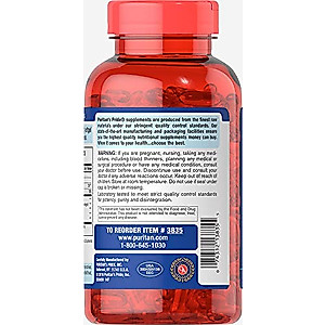 Omega-3 Fish Oil 1000 mg (300 mg Active Omega-3), Supports Heart and Joint Health, 250 Count by Puritan's Pride