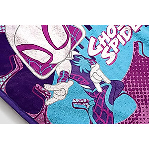 Marvel Spidey and His Amazing Friends Ghost Spider Gwen Throw Blanket - Measures 46 x 60 inches, Kids Bedding Features Gwen Stacy - Fade Resistant Super Soft Fleece (Official Product)