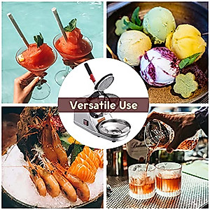 Yescom 300W Electric Ice Shaver Machine Dual Blades Snow Cone Maker Shaving Crusher 143 lbs/hr Home Commercial