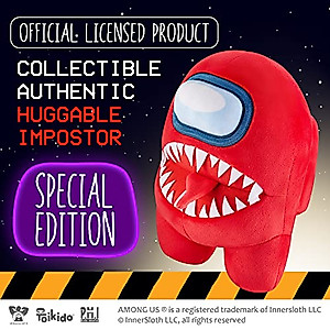 Among Us Plush Impostor | Unique Collectibles |Playable Characters | 10 Inch Doll -Huggable Plushie w/Teeth and Tongue Sticking Out | Kids’ Toys Licensed