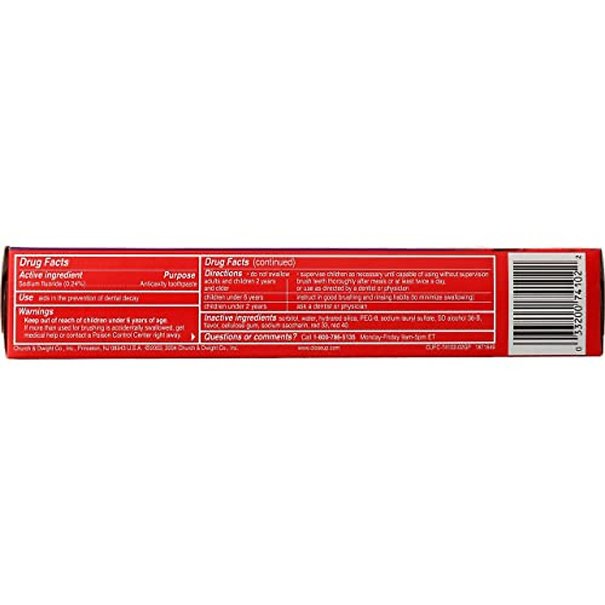 Close-Up Close-Up Cinnamon Red Gel Anticavity Fluoride Toothpaste, 6 oz (Pack of 2)