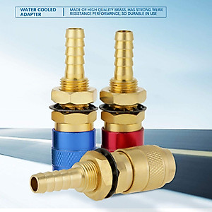 3Pcs Quick Connectors 8mm Brass Connector Fitting Water Cooled & Gas Adapter Argon Quick Connect Fittings for TIG Welding Torch