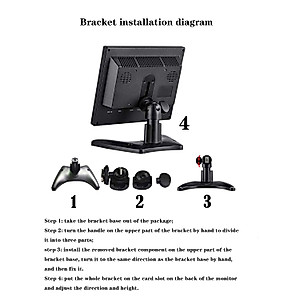KALESMART 10.1 inch Small Computer Monitor HD 1024x600 with HDMI VGA BNC Port, Display Screen Monitor, Video HDMI Monitor - Build with Speakers