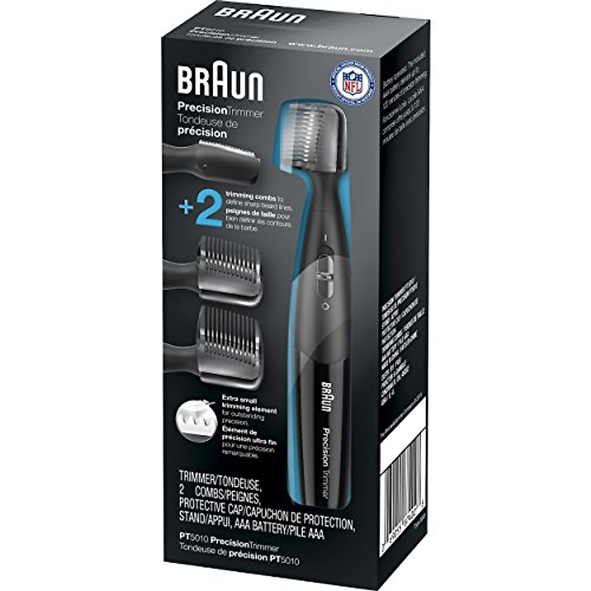 Braun Precision Trimmer PT5010, Men's Precision Beard, Ear & Nose, Mustache detailer, styler