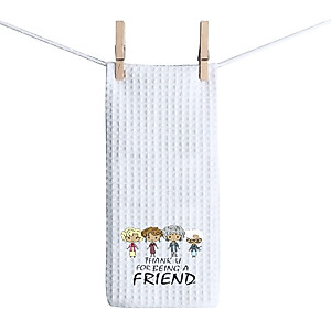 ZJXHPO TV Show Quote Inspired Best Friend Housewarming Gift Kitchen Towel Dishcloth , Polyester for Kitchen Decor (Friends)