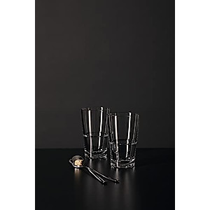 LEONARDO Senso 024041-CN Latte Macchiato Cups & Spoons, Set of 12, 13.4 fl oz (390 ml)