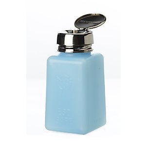 I.C. ESD Safe Solvent Dispenser with Standard Pump, Anti-Contamination, Leak-Proof, Static-Dissipating, Recyclable MDPE, 2 mL Dispense Rate, USA (SD-8-ESD)