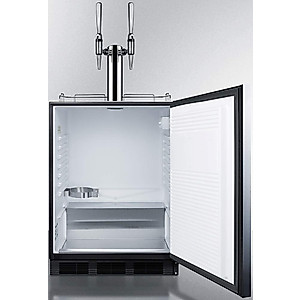 Summit Appliance SBC58BLBIADANCFTWIN 24" Wide Built-In Nitro Coffee Kegerator, ADA Compliant; 5.5 cu.ft. Capacity; Automatic Defrost; Stainless Steel Wrapped Door