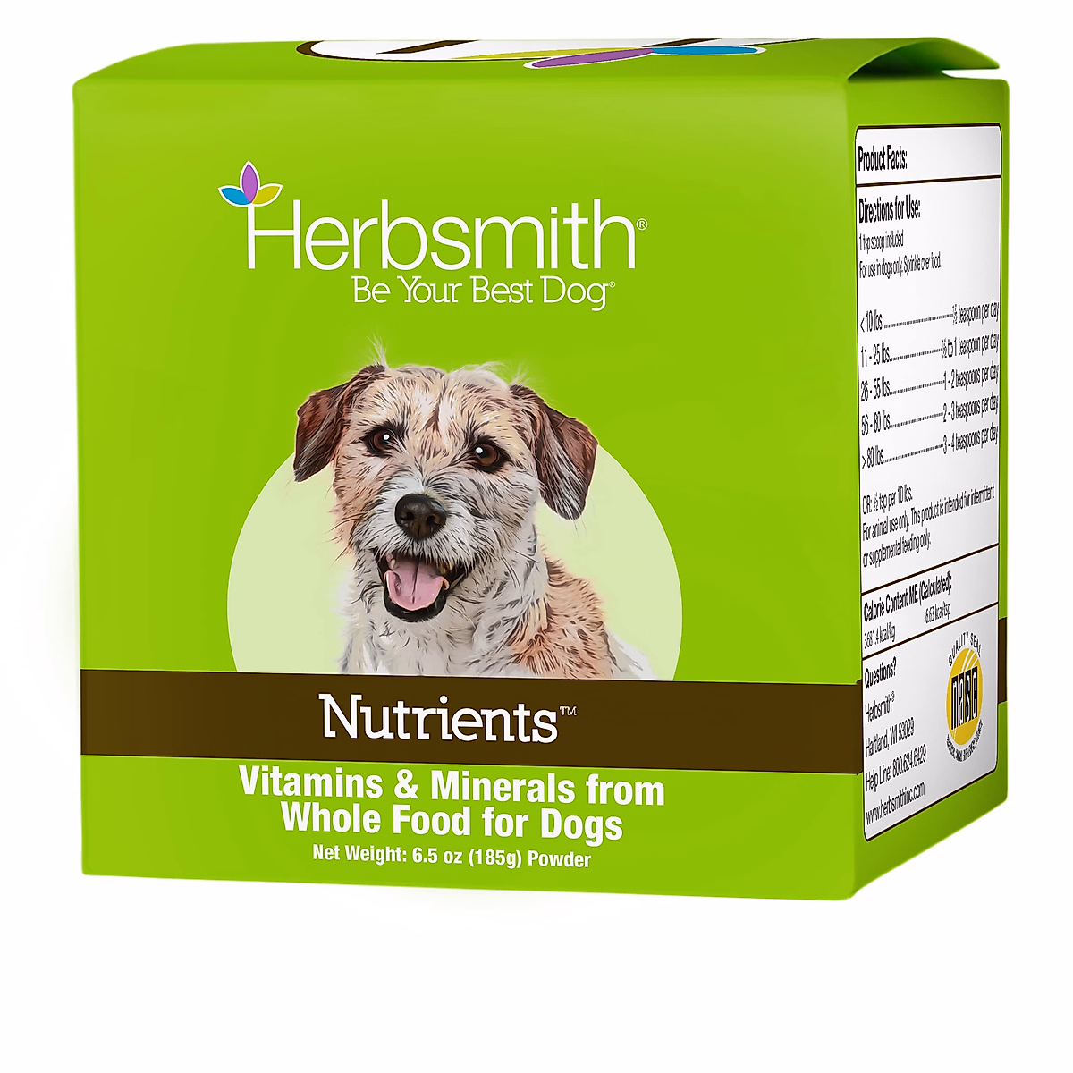 Herbsmith Nutrients Superfood Dog Multivitamin Featuring Vitamins & Minerals from Whole Foods Boost Kibble or DIY Raw with Antioxidants for Puppies to Seniors - 6.5 oz