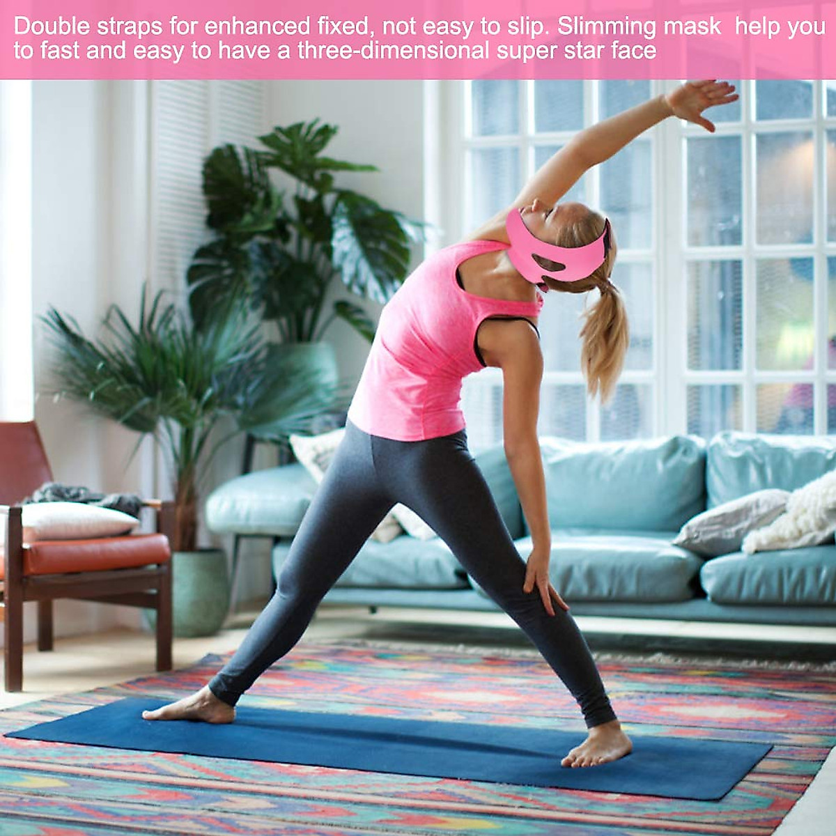 Face Slimming Belt, Bandage Belt Mask Face- Double Chin Skin Strap for Women Ideal Gift