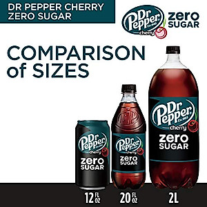 Dr Pepper Cherry Zero Sugar Soda, 12 fl oz cans (Pack of 12)