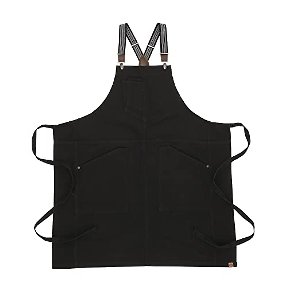 Chef Works Unisex Berkeley Bib Apron, Jet Black, One Size
