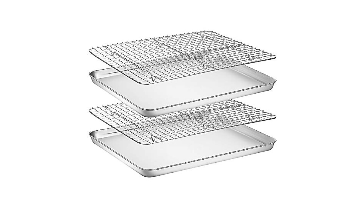Wildone Stainless Steel Baking Sheet & Rack Set