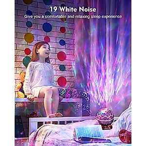 Galaxy Projector, Joycabin Dinosaur Eggs Star Projector Night Light with Remote Control, Bluetooth Speaker & White Noise LED Star Nebula Light Projector for Kids Adults Bedroom Home Ceiling Decor