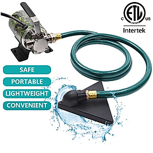 TIGEROAR Water Transfer Pump 115V Water Pump 330 GPH Utility Portable Electric with 6 ft. Suction Hose 0.1HP Pool for Transferring from Ponds, Pools, Aquariums, Hot Tubs