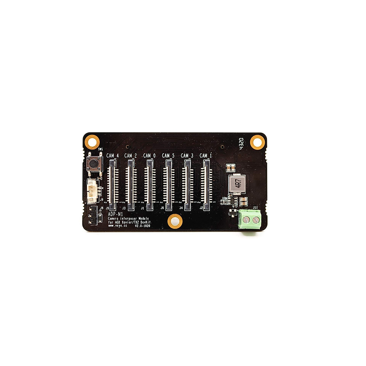 CS-TX2-XAVIER-nCAM-IMX462 for Jetson TX2 Devkit and Xavier, IMX462 MIPI CSI-2 2MP Star Light ISP Camera Module (1 cam YT1.0-4I)