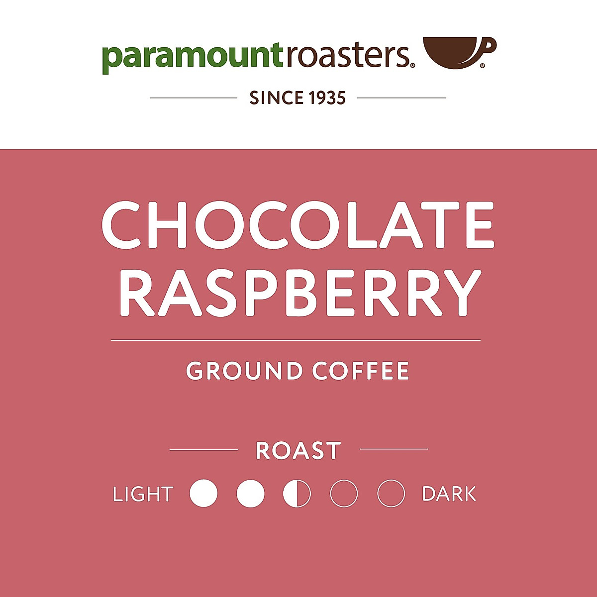 Paramount Roasters Chocolate Raspberry Flavored Coffee – 100% Arabica, Ground Coffee, 12oz Bag, by Paramount Coffee Company