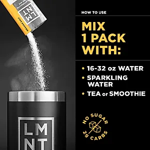 LMNT Zero Sugar Electrolytes - Orange Salt | Drink Mix | 30 Count