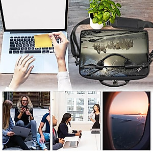 Energetic Dogs Laptop Computer Bag Waterproof Shoulder Messenger Bag 13-15 inch Durable Laptop Tote Bag with Shoulder Strap Handle Lightweight Crossbody Briefcase