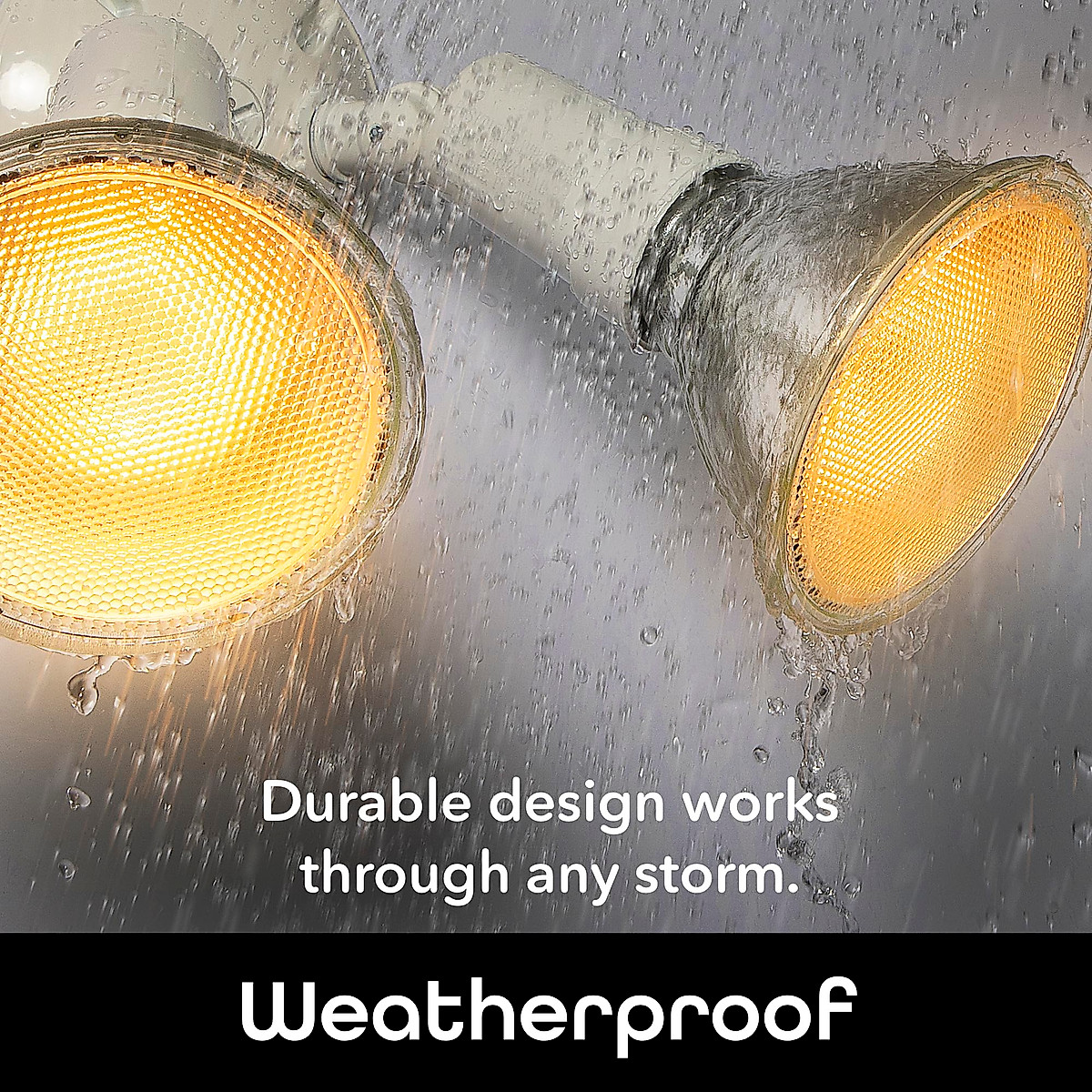 Geeni LUX Smart Floodlight, White – Outdoor 2700K-6500K Dimmable LED Bulb, E26, PAR38, 11W, 1000 Lumens – No Hub Needed - Compatible with Alexa, Google Home, Requires 2.4 GHz WiFi, 2 Pack