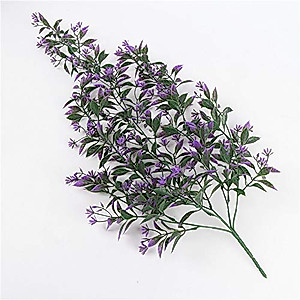 N++A 30.7in 2pcs Artificial Vines for Outdoors uv Resistant Fake Vine Willow Rattan Flowers Artificial Hanging Plant for Home Garden Wall Decoration(Purple)