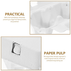 Alipis Paper Pulp Egg Cartons Blank 2 Count Egg Cartons, Protective Egg Case Family Farm Market Travel Egg Storage Containers, 24pcs