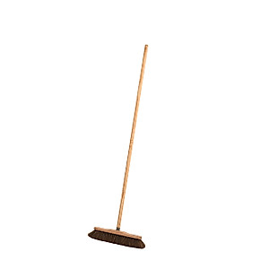 Horsehair Broom Natural Bristles with Wooden Handle, Durable Beech Wood Brush Head Genuine Horse Hair Bristles, Swiss Made Broom - Parquet, Solid Hardwood Floor, Tile Surfaces