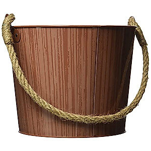 Brown Metal Tiki Ice Bucket - 10" - Perfect for Luau & Hawaiian-Themed Parties (1 Pc.)
