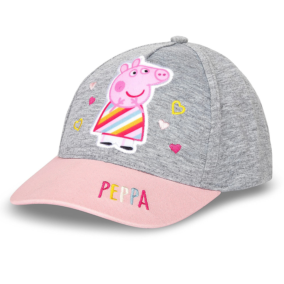 Hasbro Baby Girls Cap, Peppa Pig Adjustable Toddler Hat for Ages 2-4 Baseball Cap, White, 2-4T US