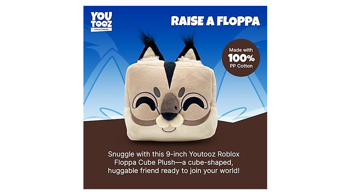 YouTooz Floppa Plush - 9" Roblox Cube Collectible