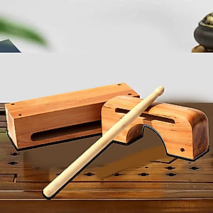 Wood Blocks A Set Of High And Low Bangzi, Bangzi Instruments, Musical Wooden Percussion Instruments, Treble Bass Wooden Fish With Mallet