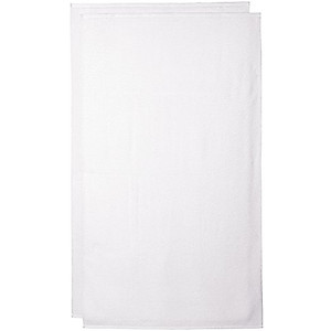 Amazon Basics Quick-Dry Bath Towels - 100% Cotton, 2-Pack, White