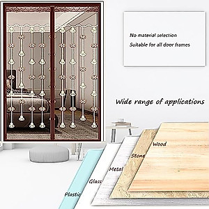 Magnetic Screen Door Mesh Doors Curtain, Size: 27 x 79in/70 x 200cm, Magnet Closure Balcony Privacy Screen Apartment Backyard Decor Keep Annoying Bugs Out