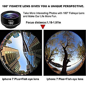 180° fisheye Lens,for iPhone,Samsung,Pixel,BlackBerry etc,with Clip,Cell Phone Lens,anamorphic Lens,Funny Pictures